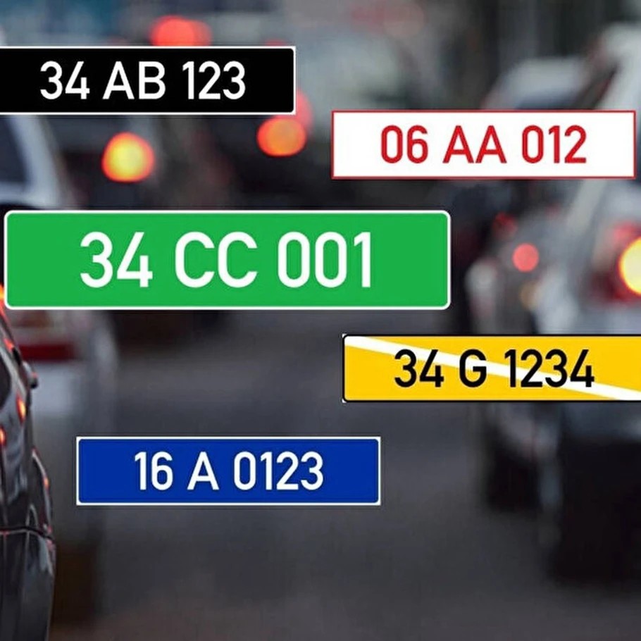 Official car plates in Türkiye: (traffic plate) types and meanings - Adwhit